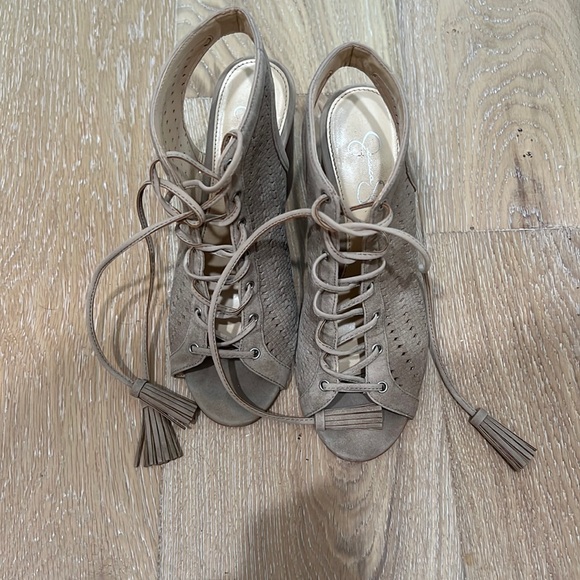 Shoes | Jessica Simpson Lace Up Heel | Poshmark